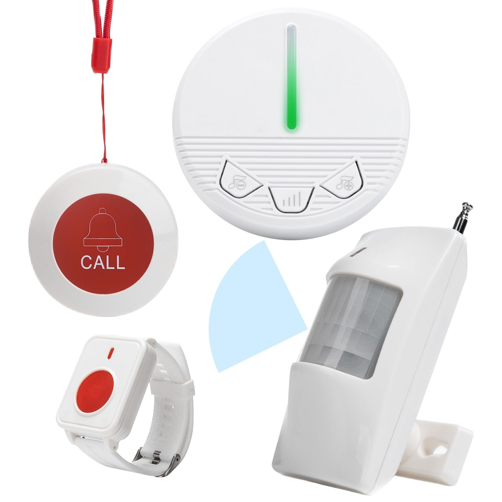 Amazon.com: Motion Sensor Bed Alarm Caregiver Pager Indoor Alarm Room ...