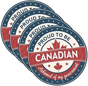 4 Pack Canadian Pride Stickers - Proud to Be Canadian Bumper Decal ...