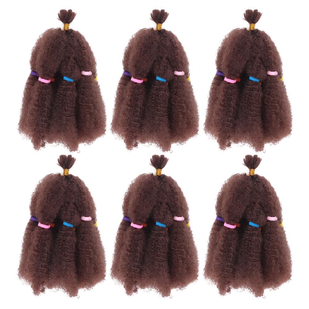 Amazon.com : Afro Kinky Hair 12 Inch 6 Packs Pre Stretched Afro Kinky ...