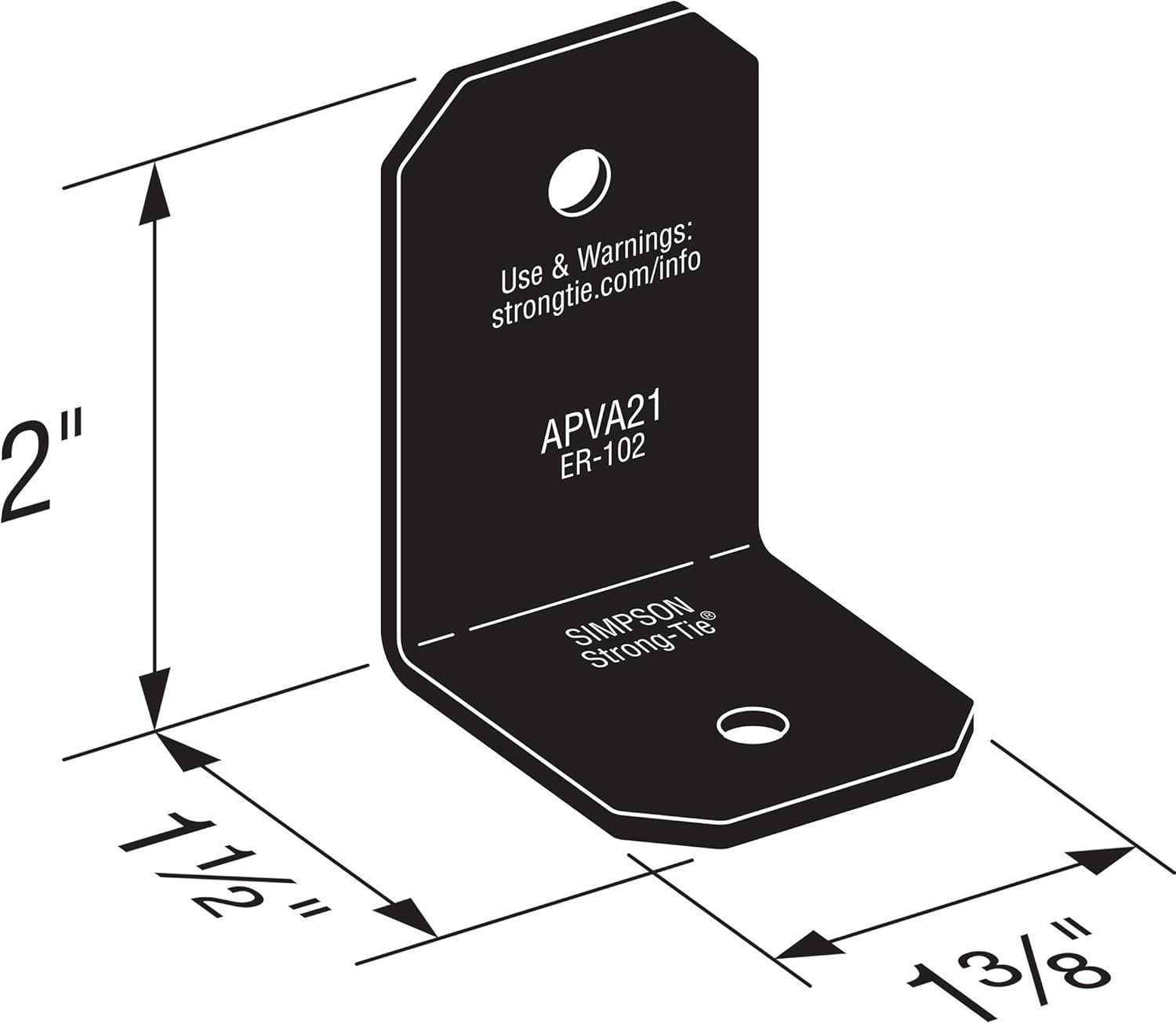 Simpson Strong-Tie APVA21 – Acentos para exteriores, con sujetadores ...