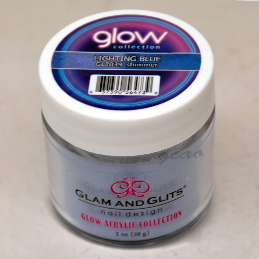 Amazon.com: Glam and Glits Powder - Glow Acrylic GL 2039 Lightning Blue ...