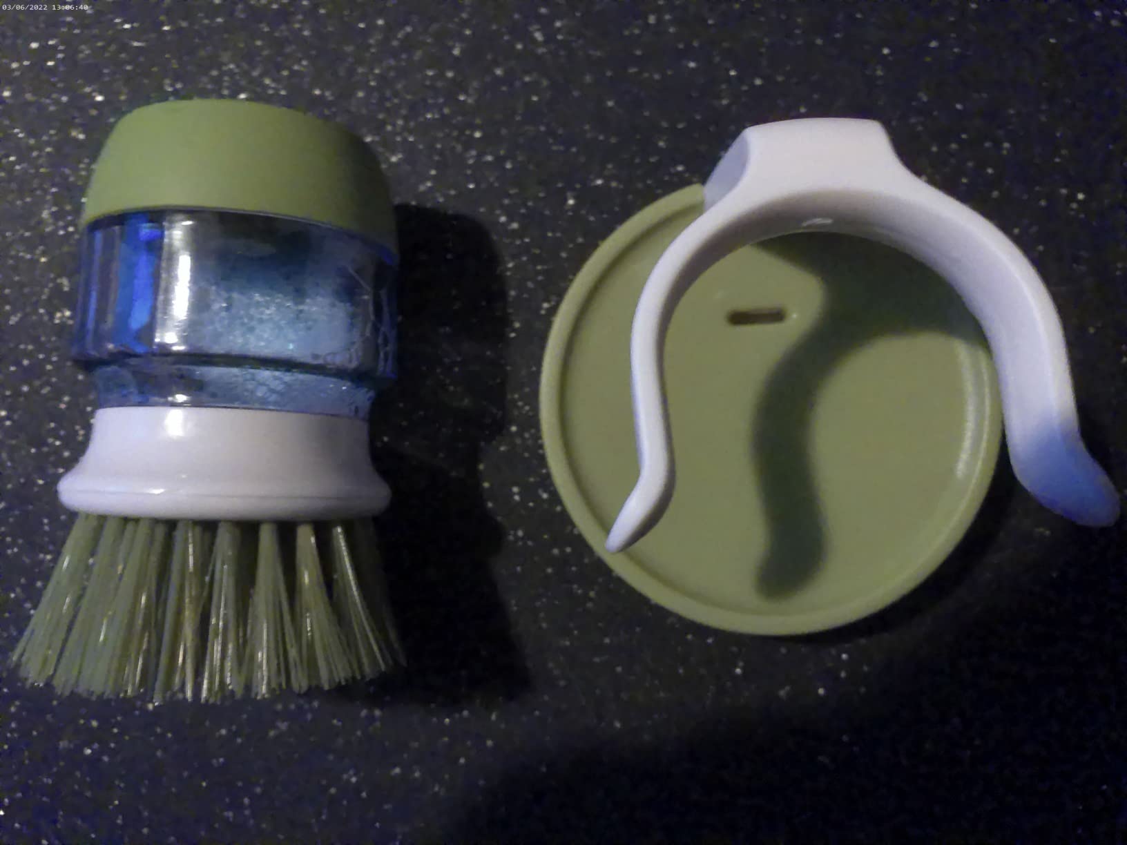 Amazon.com: Dish Brush with Soap Dispenser, Soap Dispensing Palm Brush ...