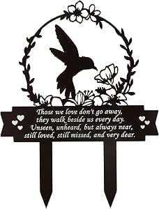 Amazon.com: memorial stakes for cemetery Hummingbird Grave Marker ...