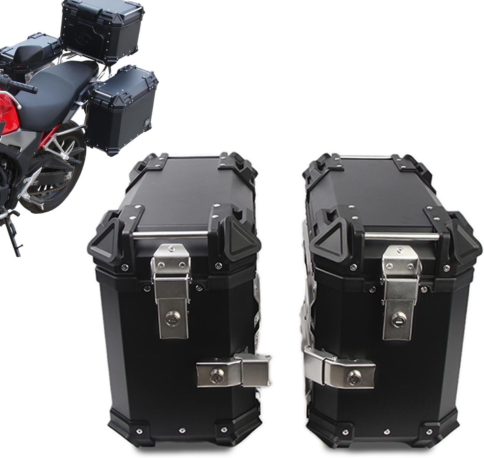 Caja de Almacenamiento Lateral para Motocicleta, 1 Par Caja de ...