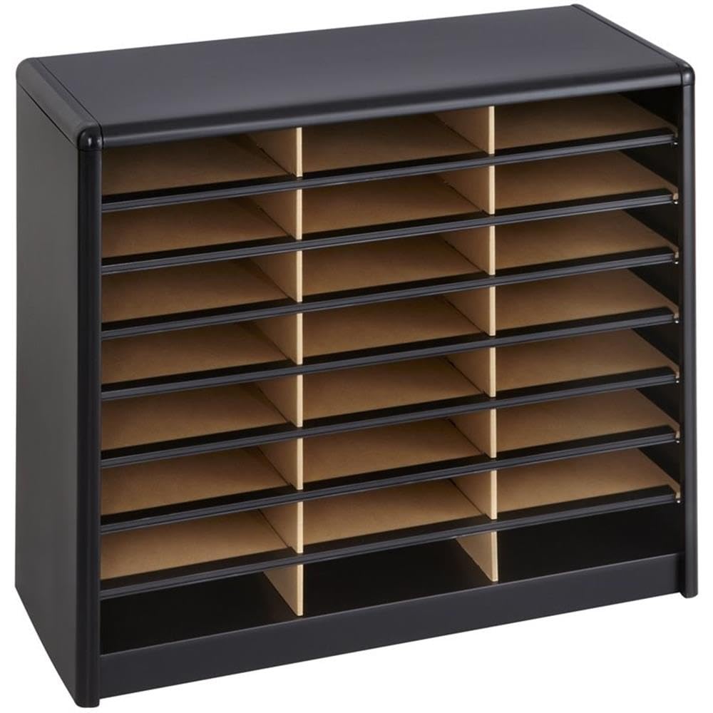 Amazon.com : Scranton & Co 24 Compartment Metal Flat Files Organizer in ...