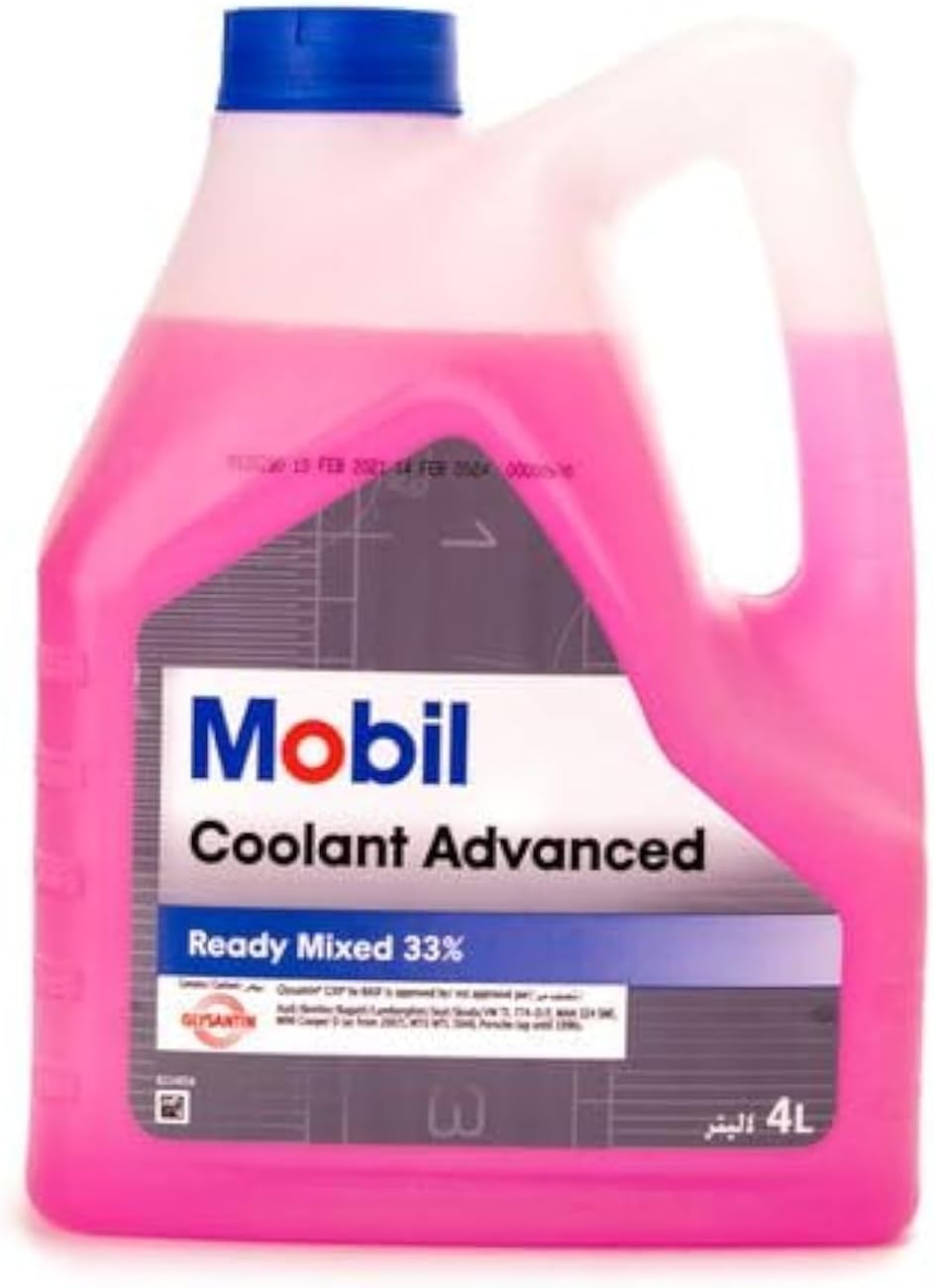 Mobil Ready Mixed 33% Coolant Advanced Radiator Fluid 4 Litre: Buy ...