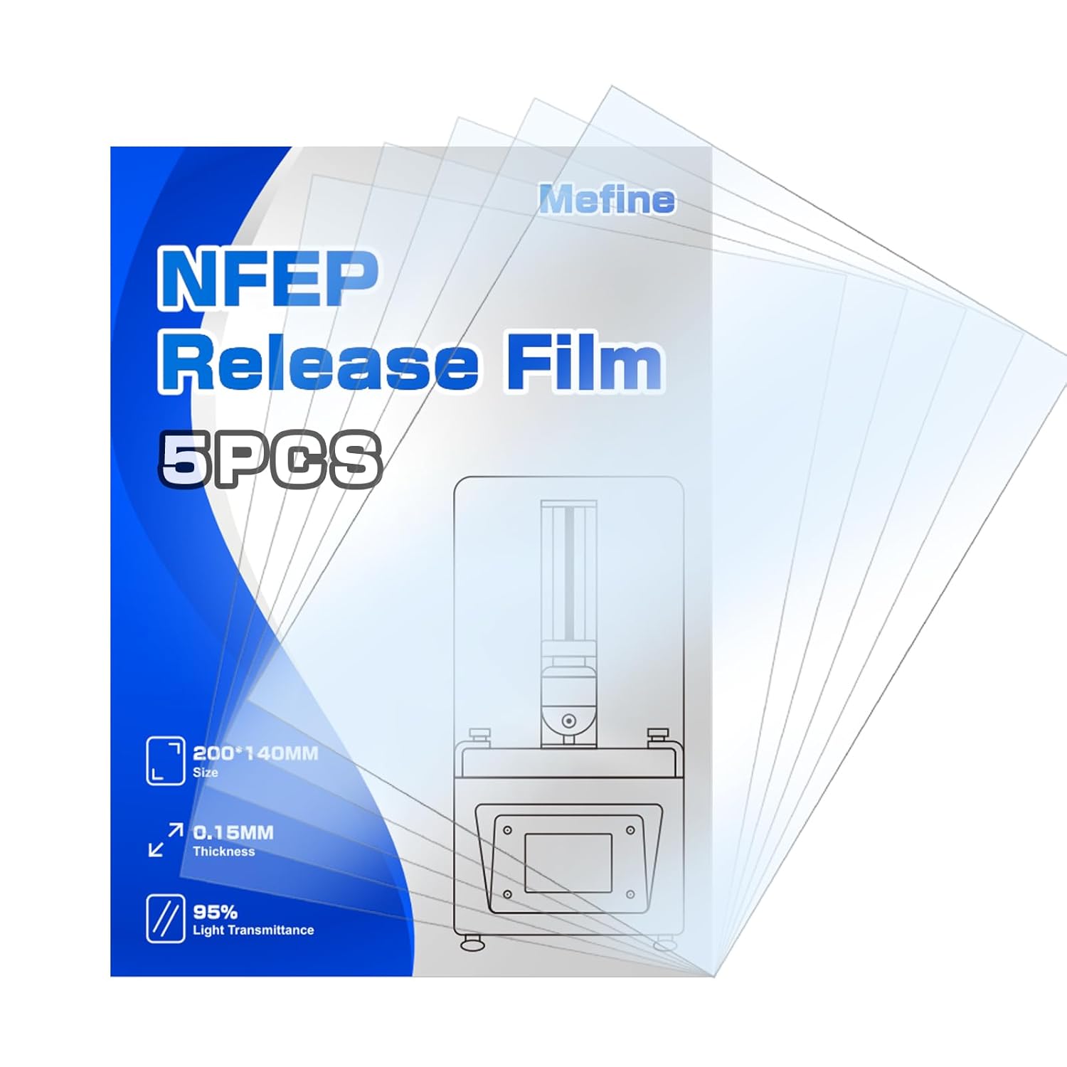 Amazon.com: NFEP Films, 5PCS FEP 2.0 PFA Film for ANYCUBIC Photon, Mono 4K, ELEGOO Mars 2 Pro ...