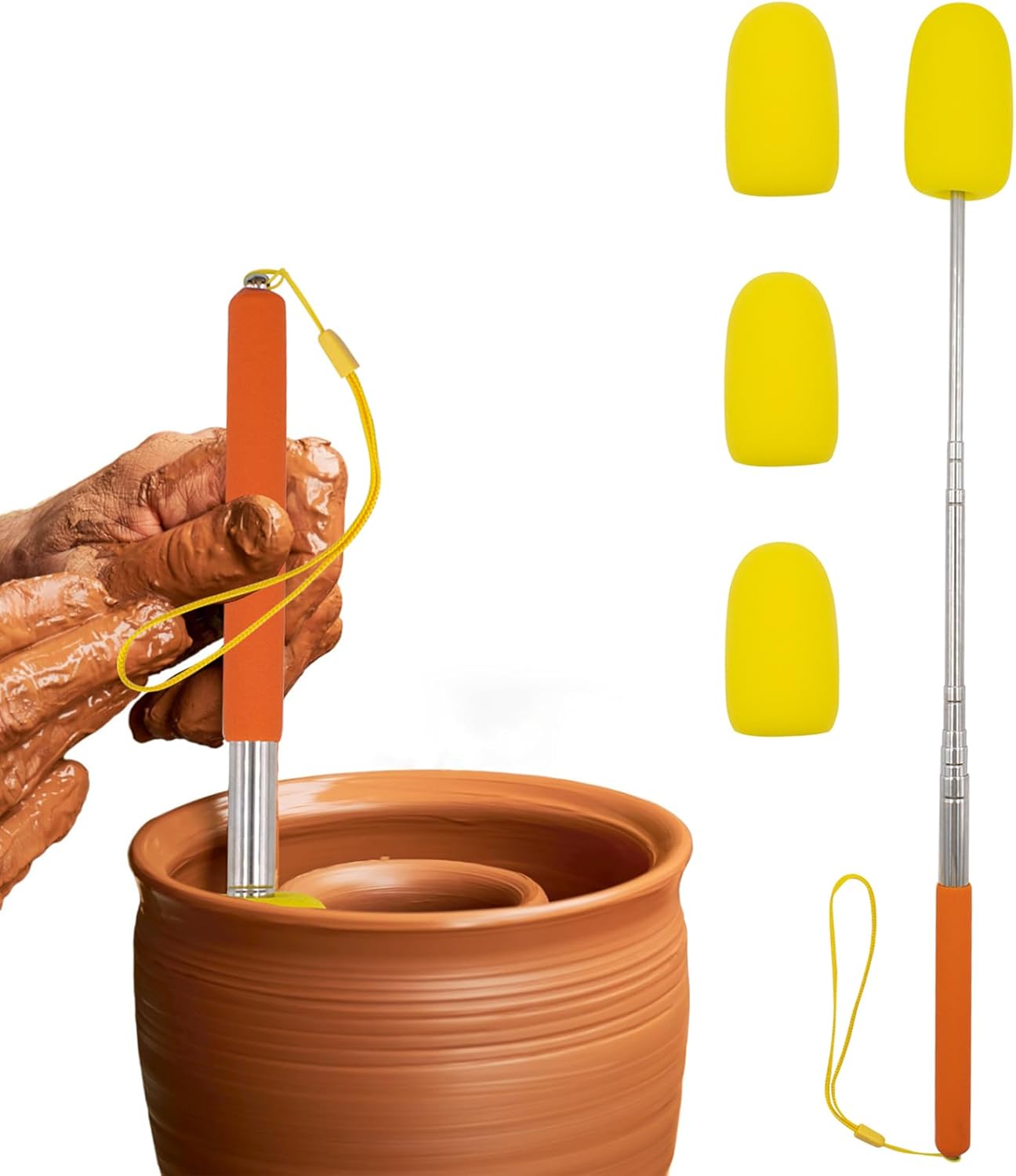 Amazon.com: Telescoping Sponge Stick to Remove Excess Water from Tall ...