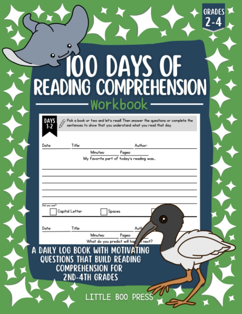 Amazon.com: 100 Days of Reading Comprehension Workbook: A Daily Log ...
