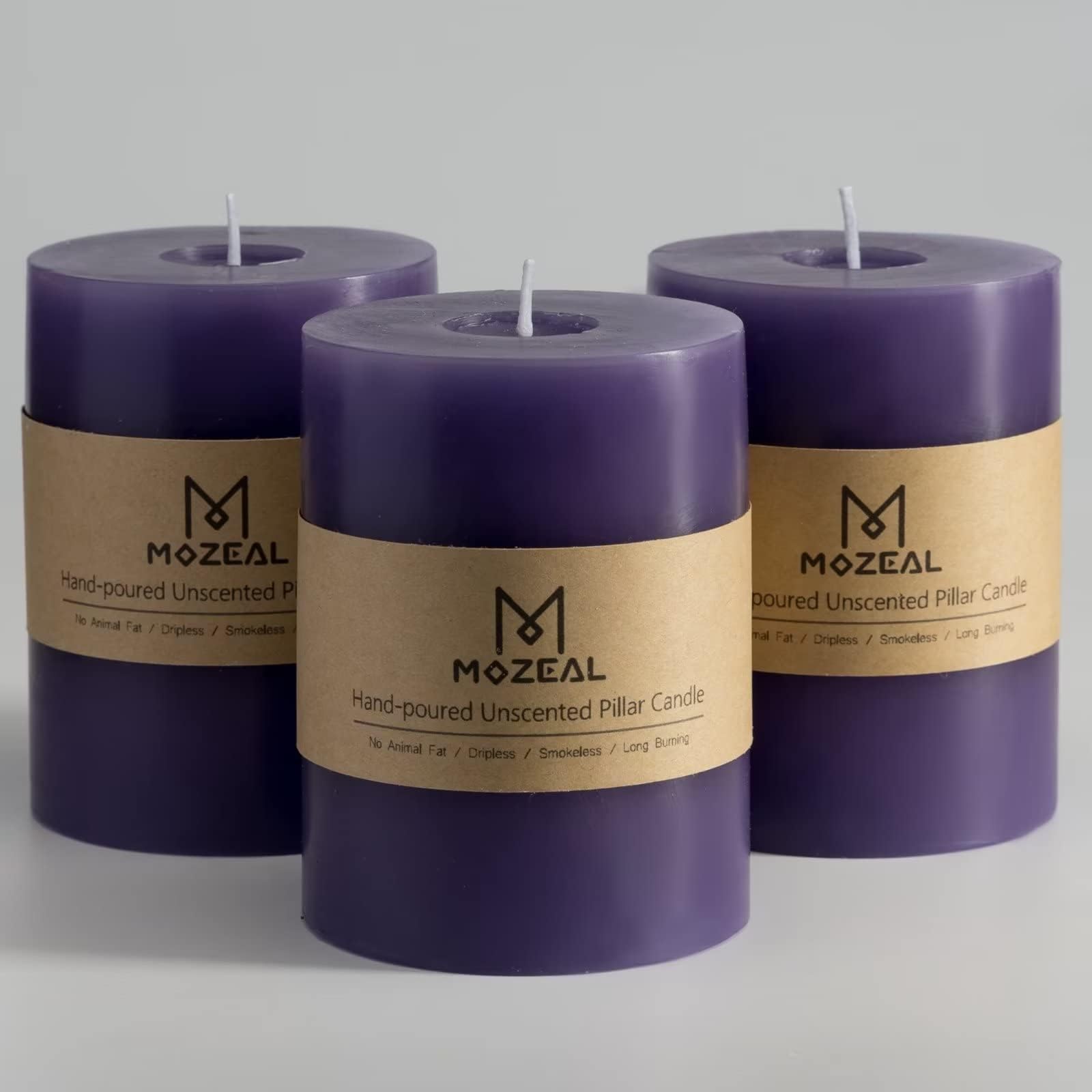 Amazon.com: Zest Candle 6 Inch Purple Scroll Pillar Candle : Home & Kitchen