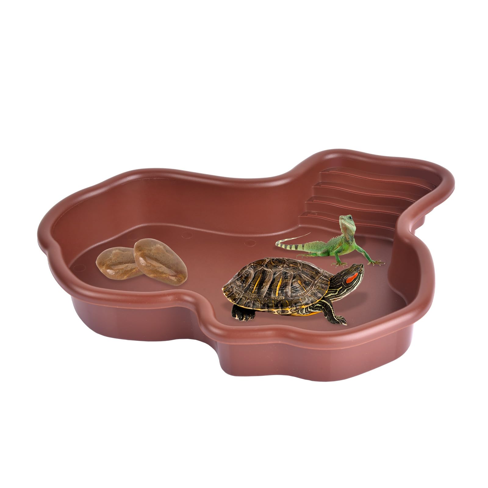 Terrarium Feeder Dish Fenteer Reptile Water Bowl & Bath Pool - Tortoise ...