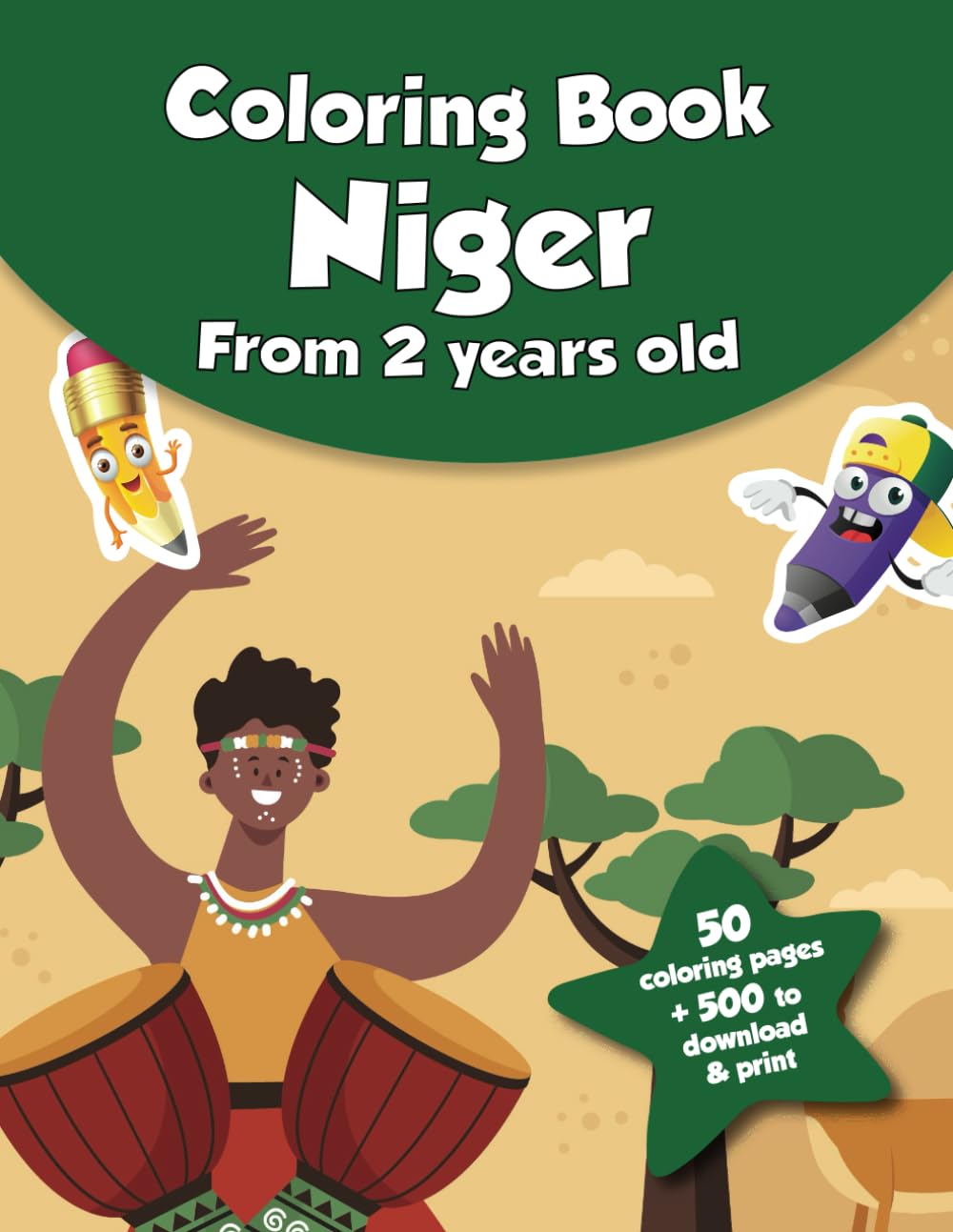 Coloring book for kids - Niger (from 2 years old): 50 coloring pages ...