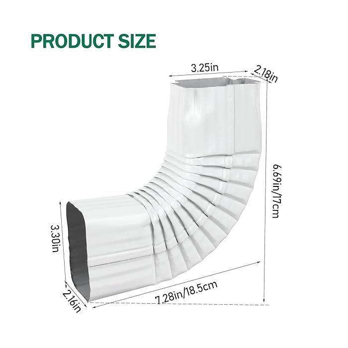 Snapklik.com : Gutter Downspout Elbow-Rain Gutter Downspout Extension High