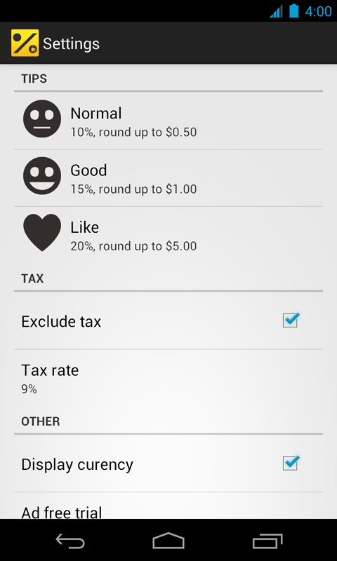 Tap for Tips - calculator - App on Amazon Appstore
