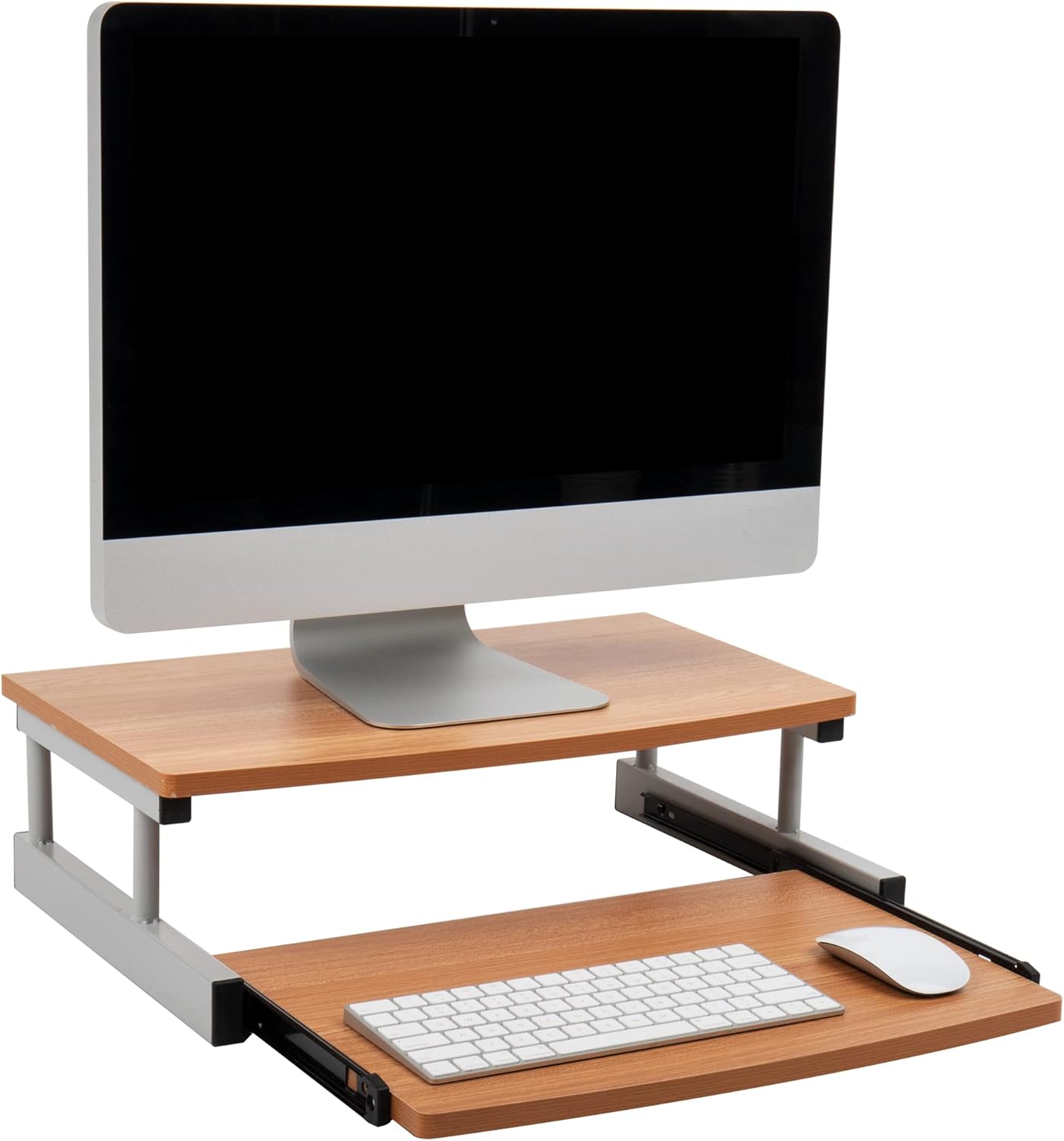 Amazon.com: Mind Reader Monitor Stand, Sliding Keyboard Drawer, Laptop ...