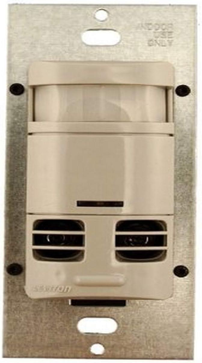 Leviton Ultrasonic/Infrared Wall Switch Sensor, OSSMT-MDG, Gray - Wall ...