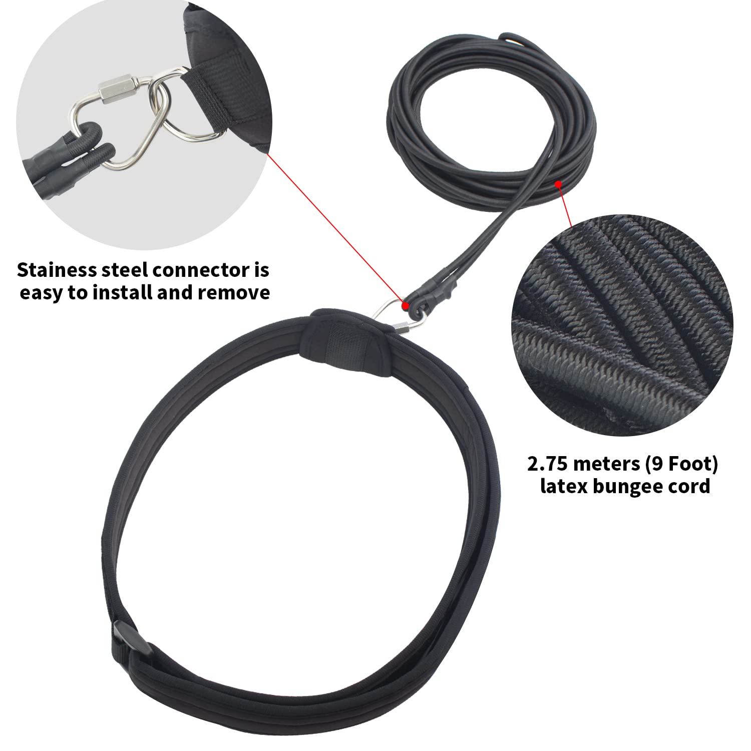 Snapklik.com : Swim Resistance Belt Swim Tether Stationary Swimming ...