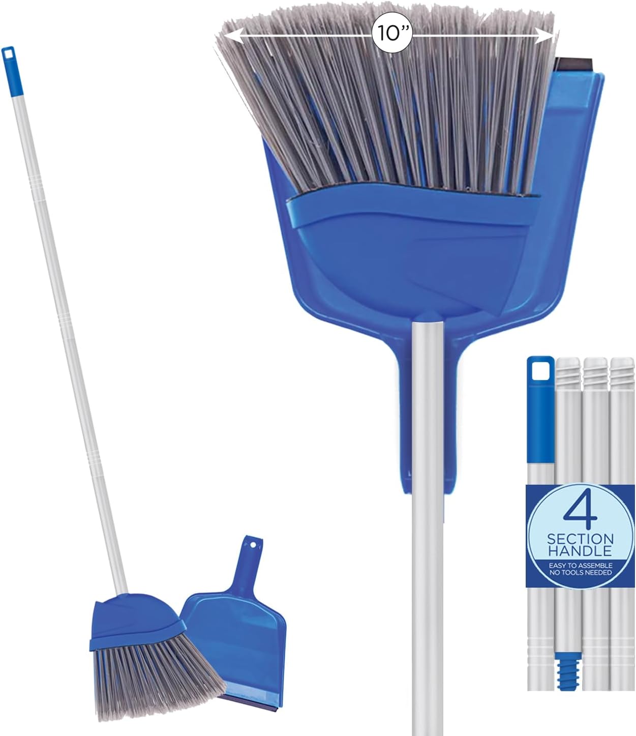 Amazon.com: Angle Broom w/Dustpan, Indoor, 9.25" W Head, Smaller Style ...