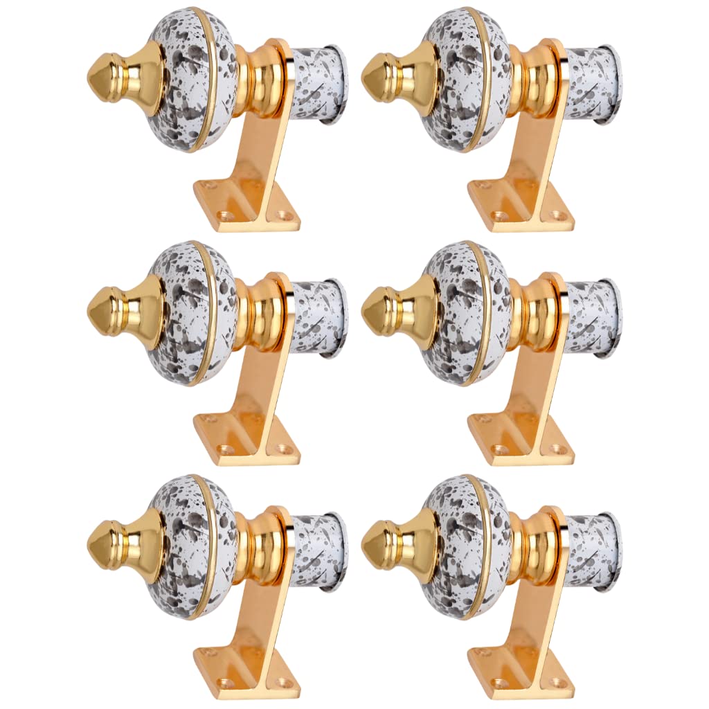 Buy DecorDepo Stylish Curtain Hooks/Curtain Knobs/Rod Rail Bracket for ...