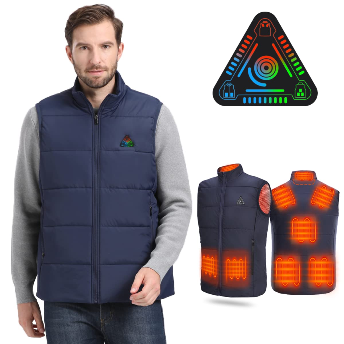 Snapklik.com : KOVNLO Heated Vest For Men, Smart Controller