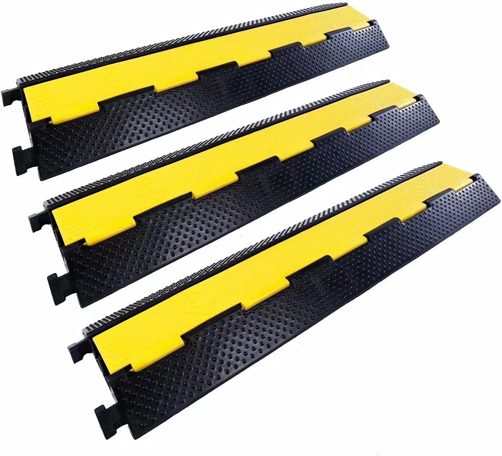 Amazon.com: Vffoto 4 Pack 1 Channel PVC Rubber Durable Cable Protector Ramp Cover, Supports ...
