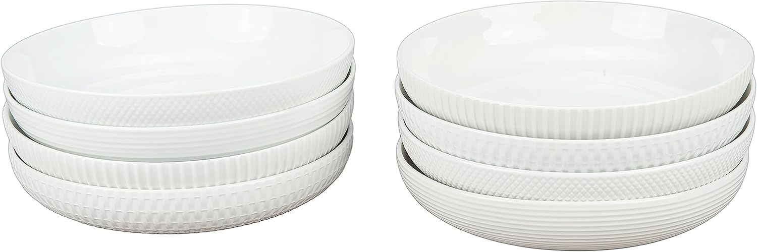 Amazon.com: BIA Cordon Bleu Everyday Porcelain Textured Dinner Bowls ...