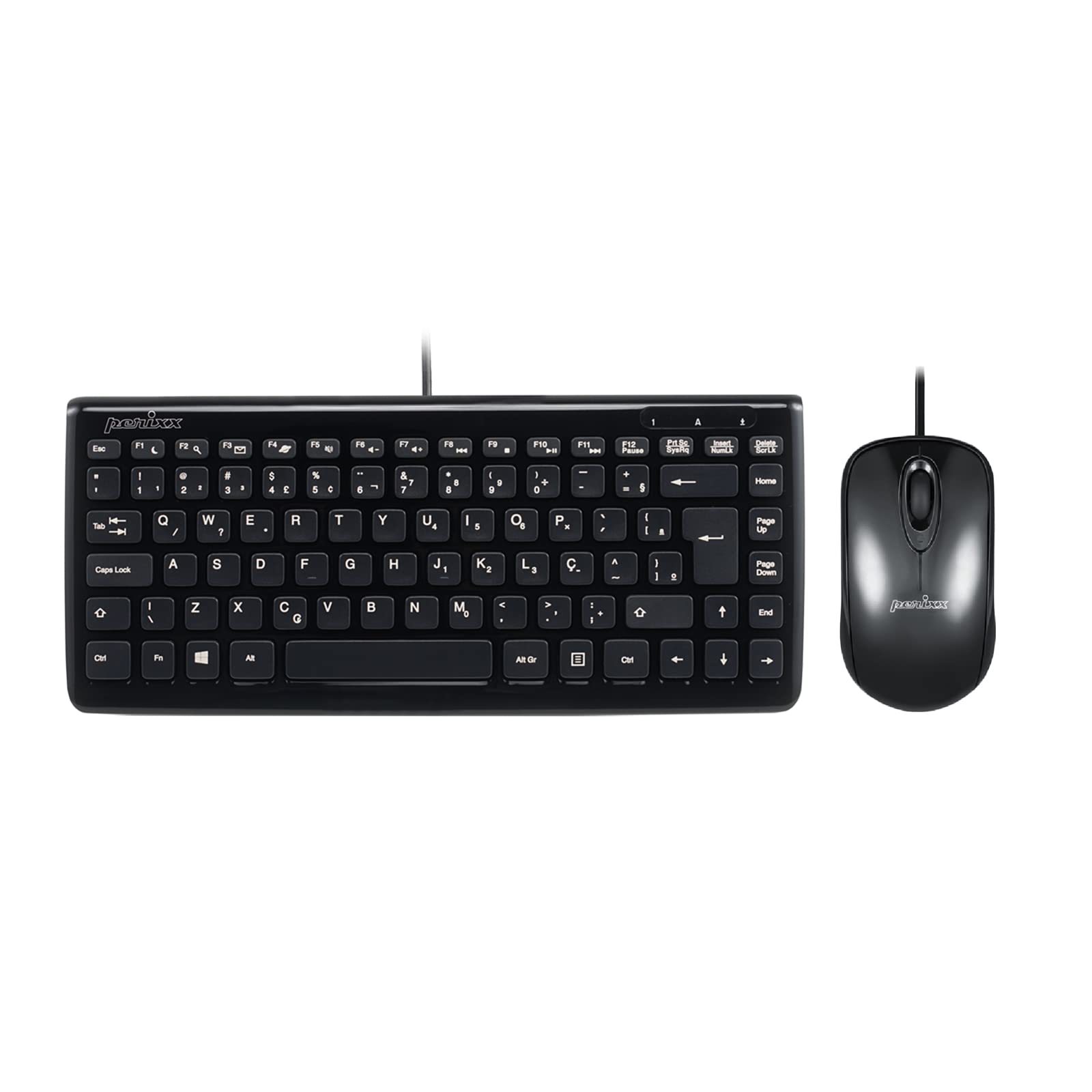 Buy Perixx PERIDUO-307BR Wired Mini Keyboard and Mouse Set - Glossy ...