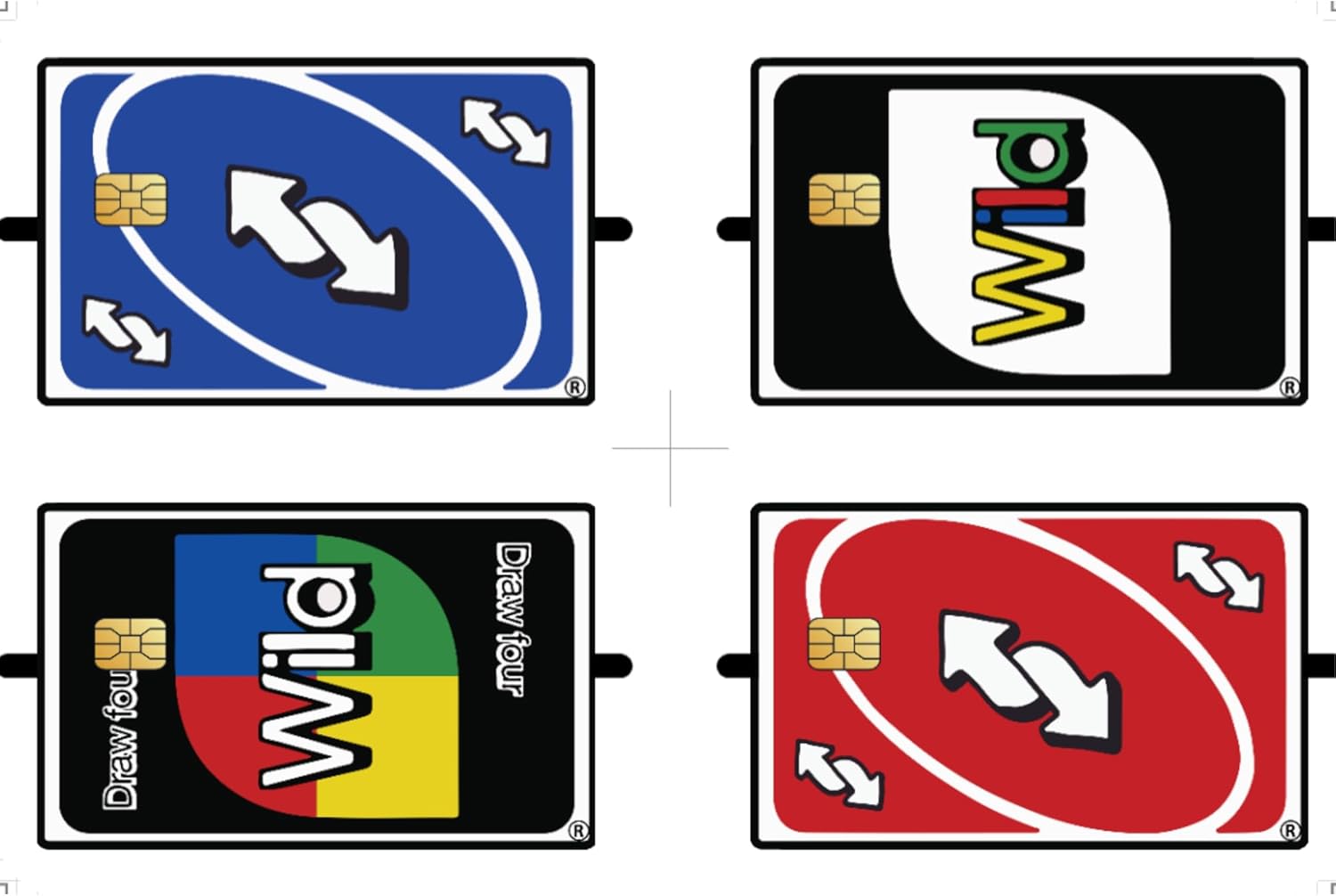Amazon.com: Classic Wild - Draw Four Wild - Uno Reverse Credit Card ...