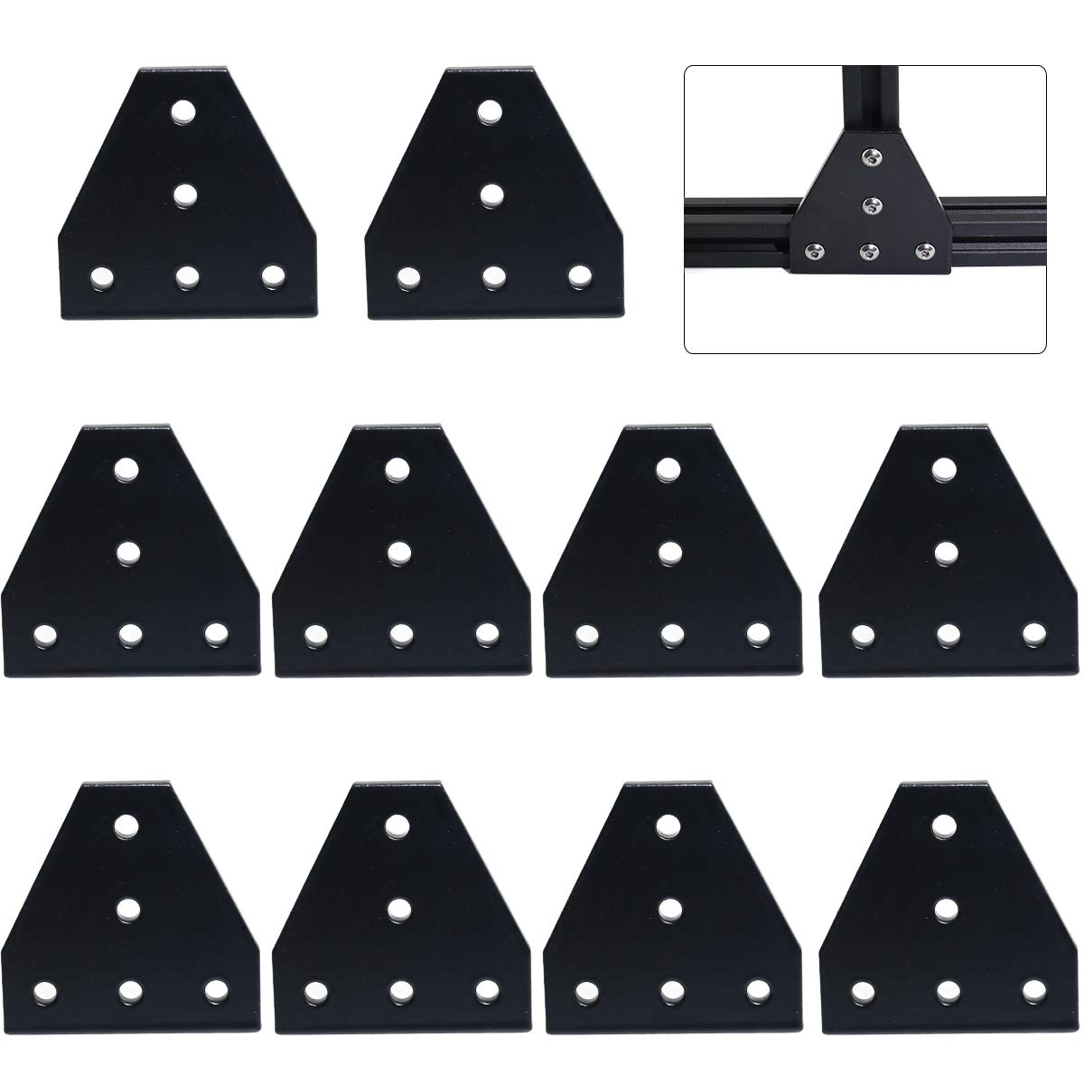 Snapklik.com : Boeray 10pcs 2020 Corner Bracket Plate Anodised T Shape ...