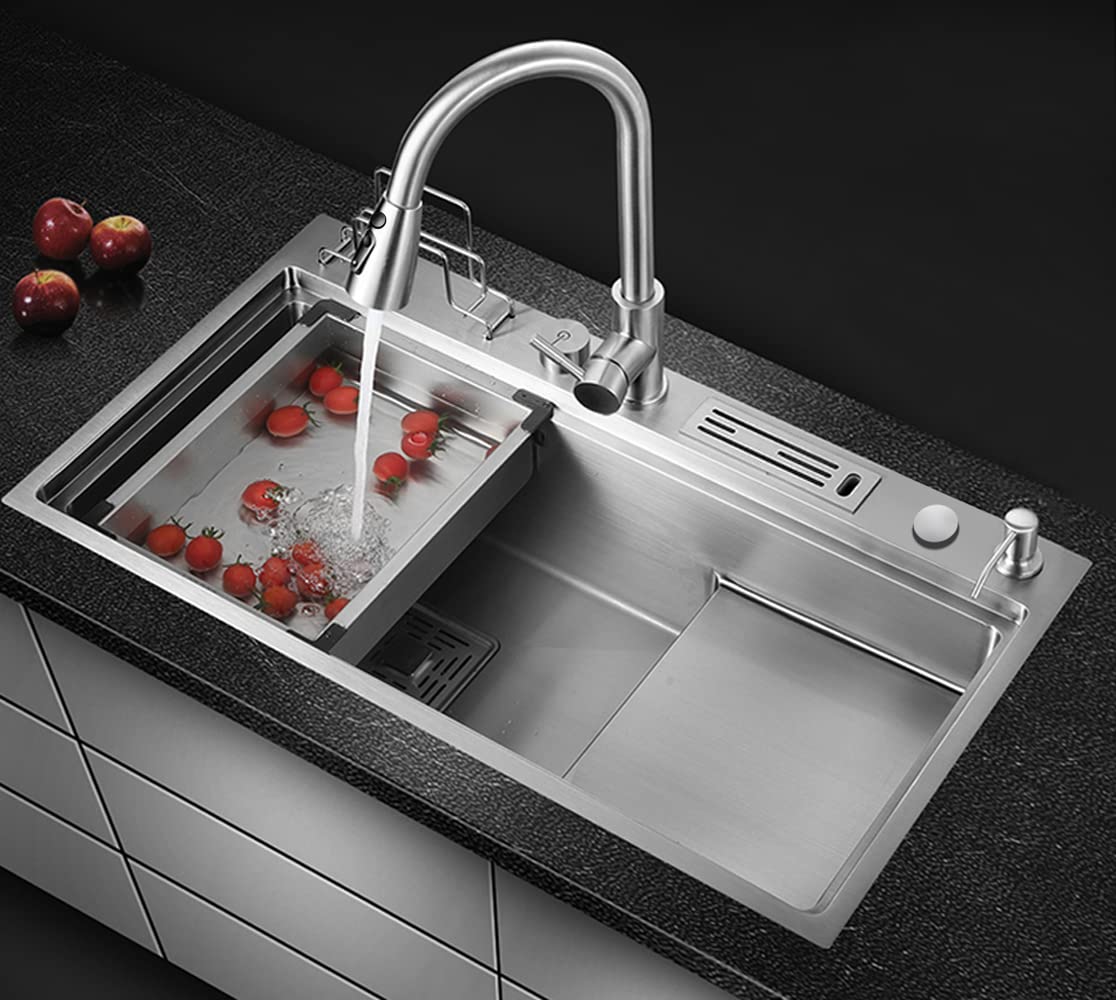 Buy Single Kitchen Sink Drop In Top Or Under 31 5 Kitchen Sink W 4