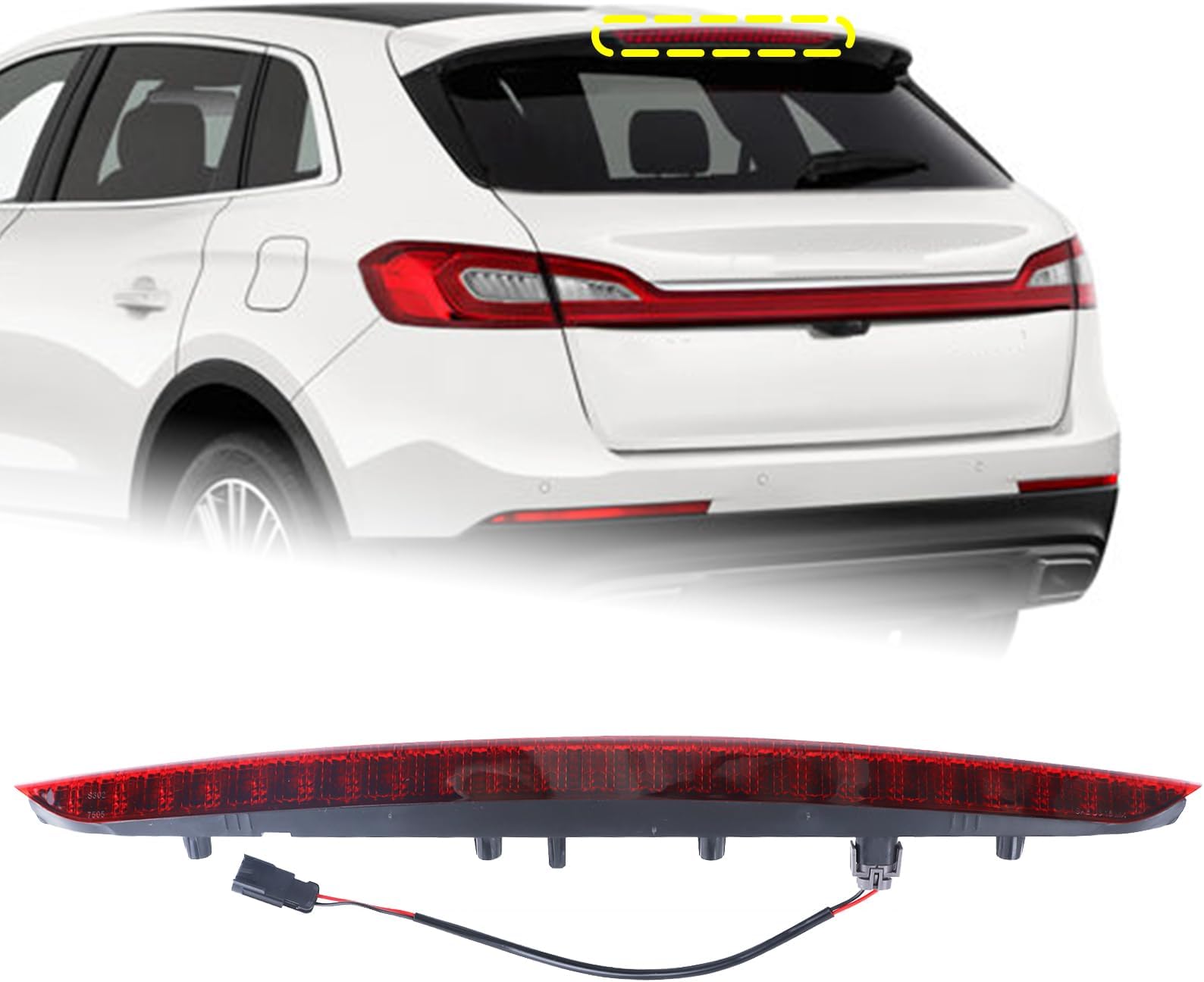 Amazon.com: KAMDKI 3rd Brake Lamp Compatible for 2016 2017 2018 Lincoln ...