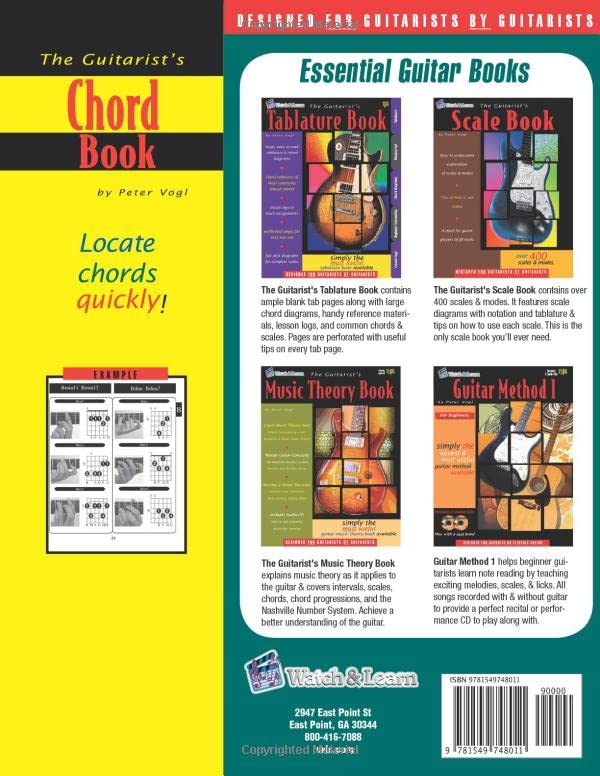 Snapklik.com : The Guitarists Chord Book: Over 900 Guitar Chord Diagrams