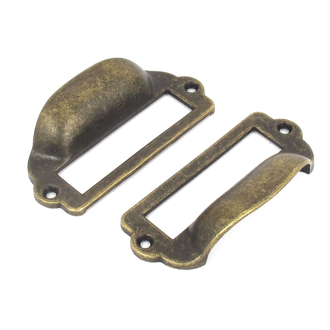 Amazon.com: uxcell Label Holder Pull Handles, Vintage Label Frame ...