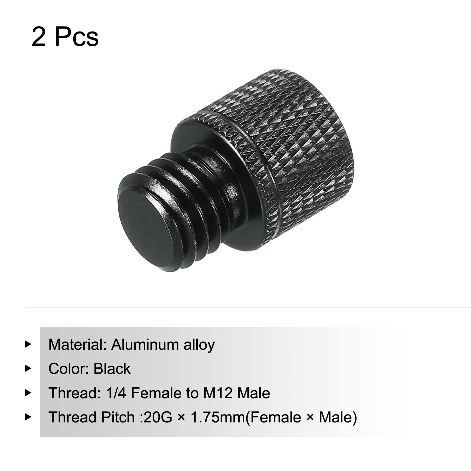 Snapklik.com : Mic Stand Adapter 1/4 Female X M12 Male Camera Screw ...