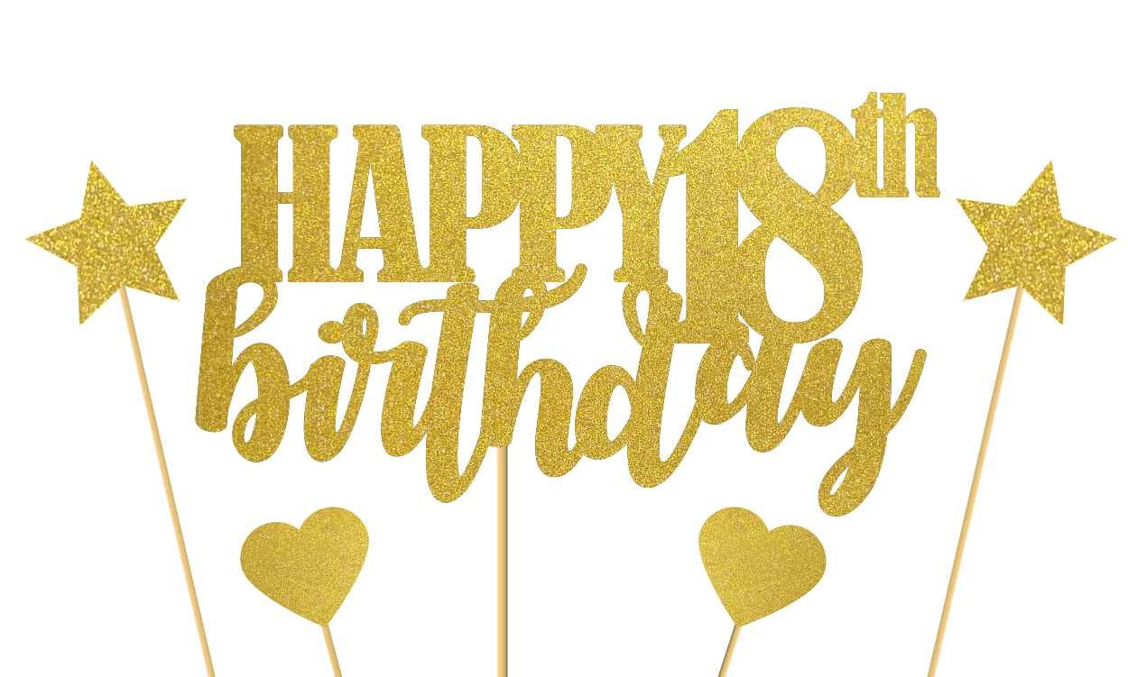 Buy SVM CRAFT® Happy 18th Birthday Cake Topper, Cake Topper for 18th ...