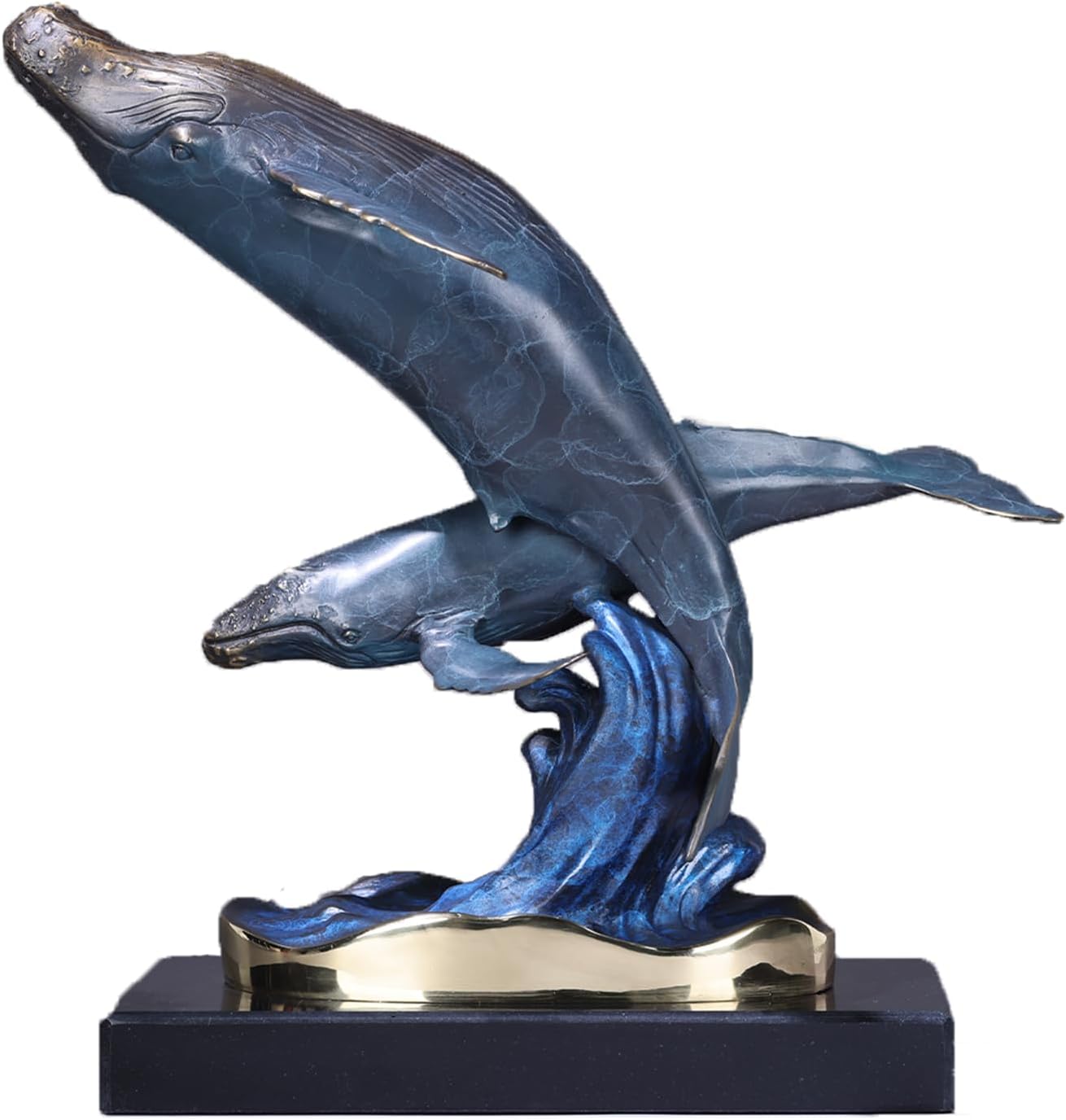 Amazon.com: Zhecory Vintage Brass Whale Sculpture - A Pair of Exquisite ...
