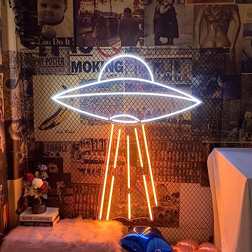 UFO Neon Sign, Dimmable, Battery Powered or Plug-In : Amazon.co.uk ...