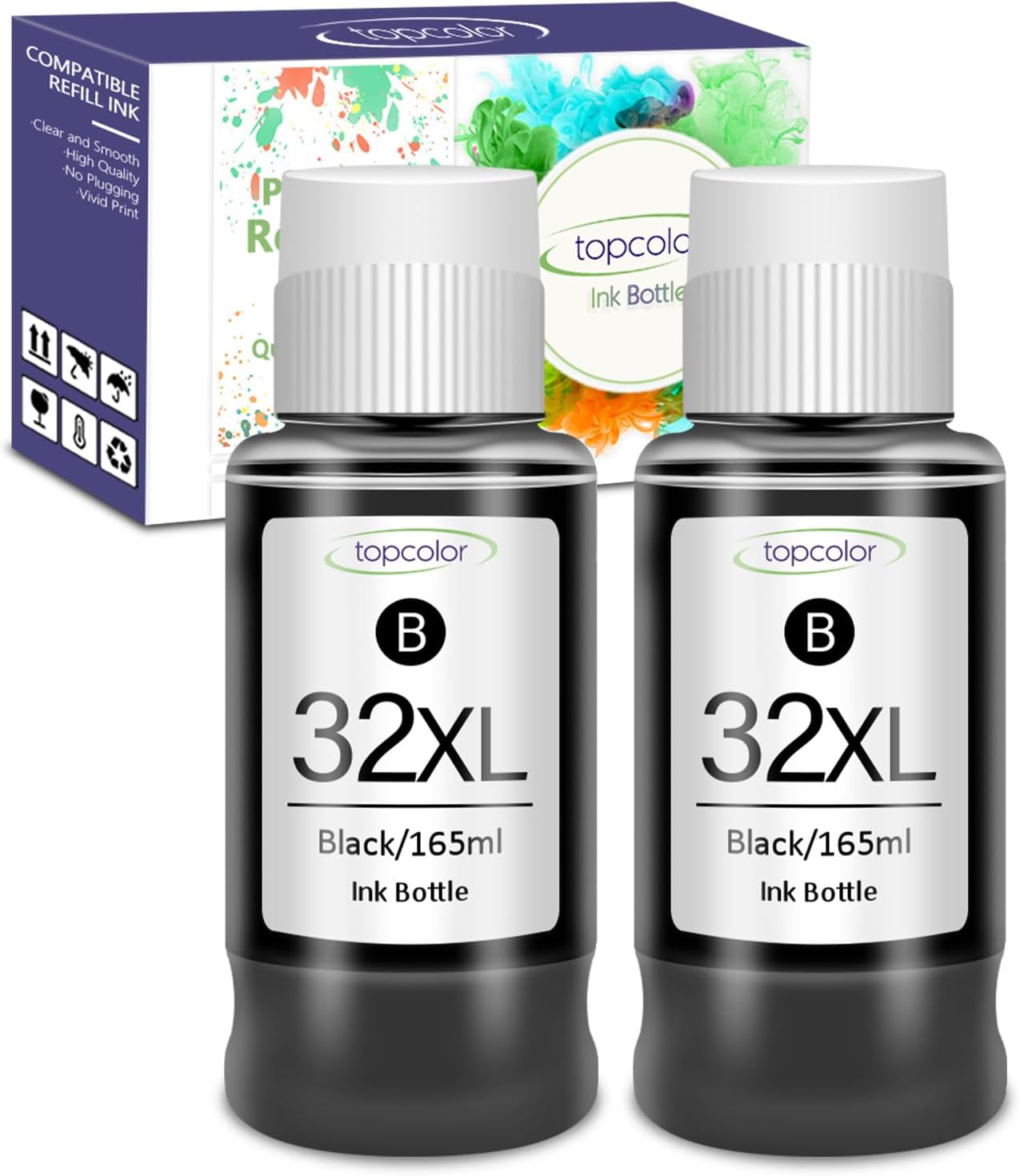 Amazon.com: Esiwerjob Compatible 32XL Black Ink Bottle Replacement for ...