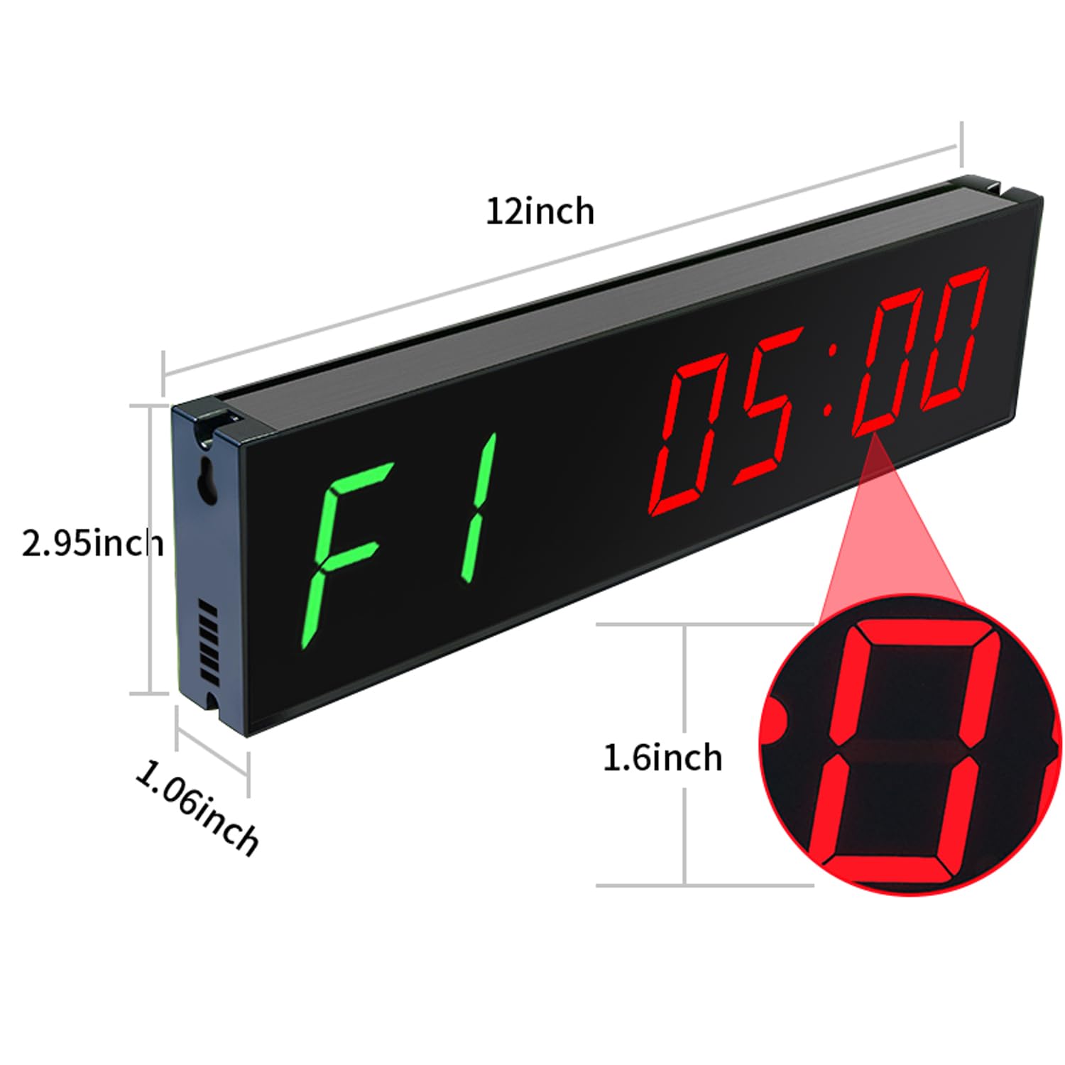 Snapklik.com : 12" Digital Wall Alarm Clock Timer For Interval Workout