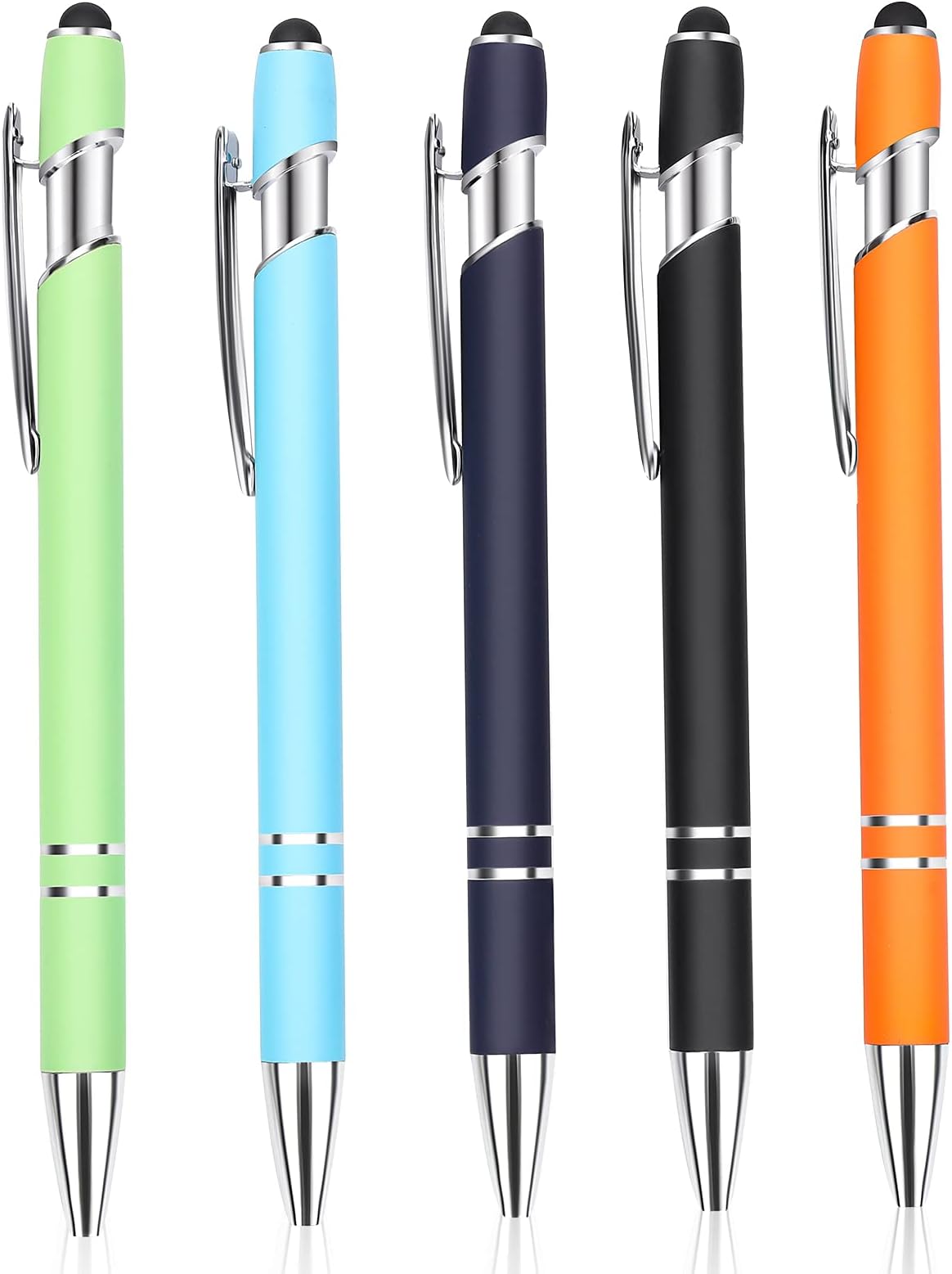 Cobee Ballpoint Pen with Stylus Tip, 6 Pieces Retractable Ballpoint ...