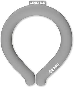 Amazon | 【2025モデル】Genki Ice ネッククーラー 24℃PCM・軽量設計・結露防止・熱中症対策・子供〜大人サイズ対応 (L,グレー) | GenkiIce | 冷却ジェルシート