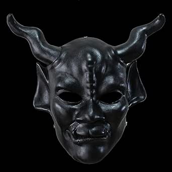 Amazon.com: MOLANLAN Resin Bullhorn Demon Mask Halloween Party Game ...