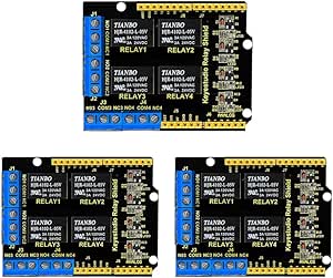 Amazon.com: KEYESTUDIO 4 Channel Relay Shield 5V Relay Module for ...