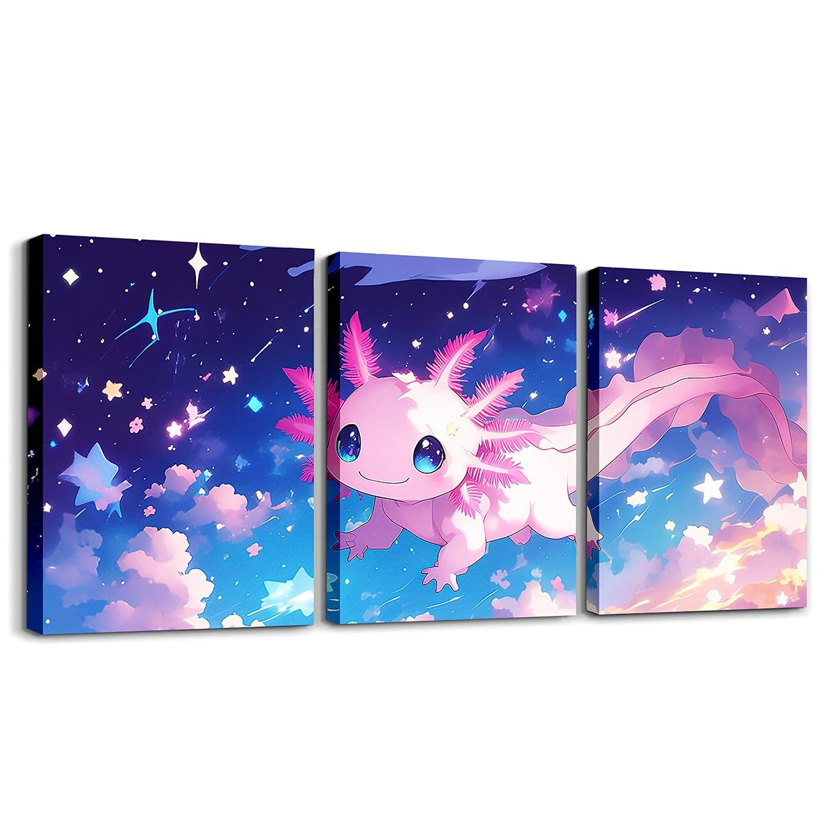 Amazon.com: Feelyou Kids Cute Axolotl Wall Painting Posters and Prints ...