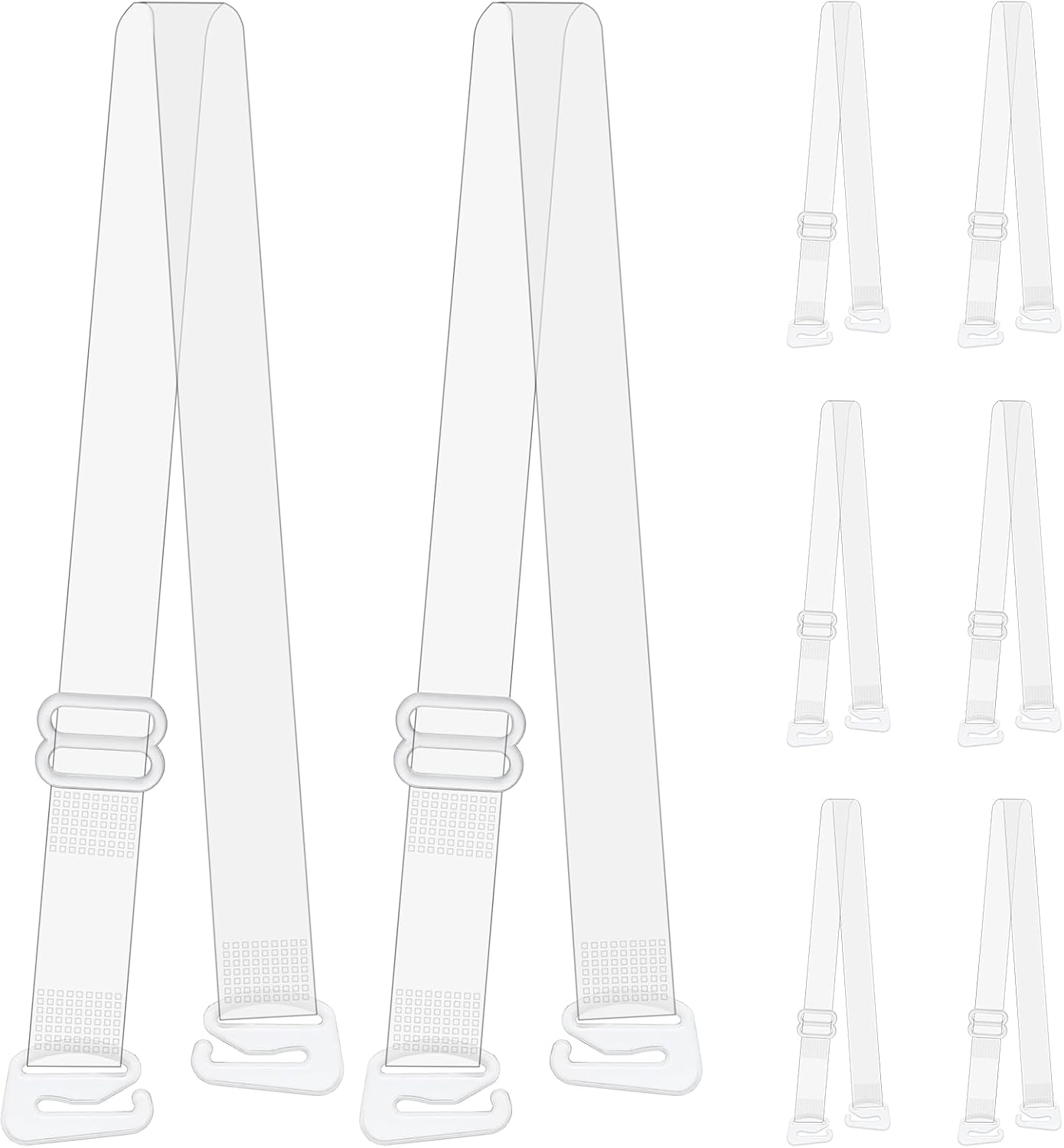 LIQWEI 4 Pairs Clear Bra Straps For Women, Transparent Bras Straps Non ...