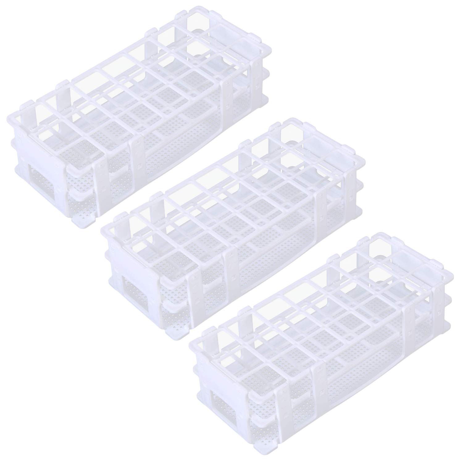 Buy Pocomoco 3 Packs Plastic Test Tube Rack, 21 Holes Lab Test Tube ...