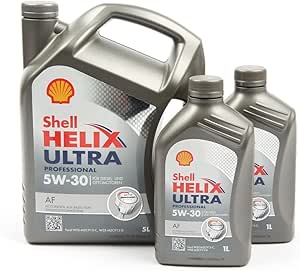 Shell Helix Ultra Professional AF 5W-30 1x5+2x1 Liter : Amazon.it: Auto ...