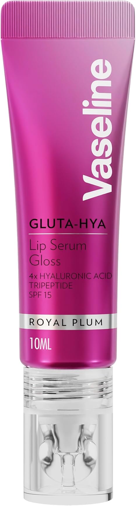 Vaseline Gluta-Hya Royal Plum Lip Gloss, Serum Lip Care with Hyaluronic ...