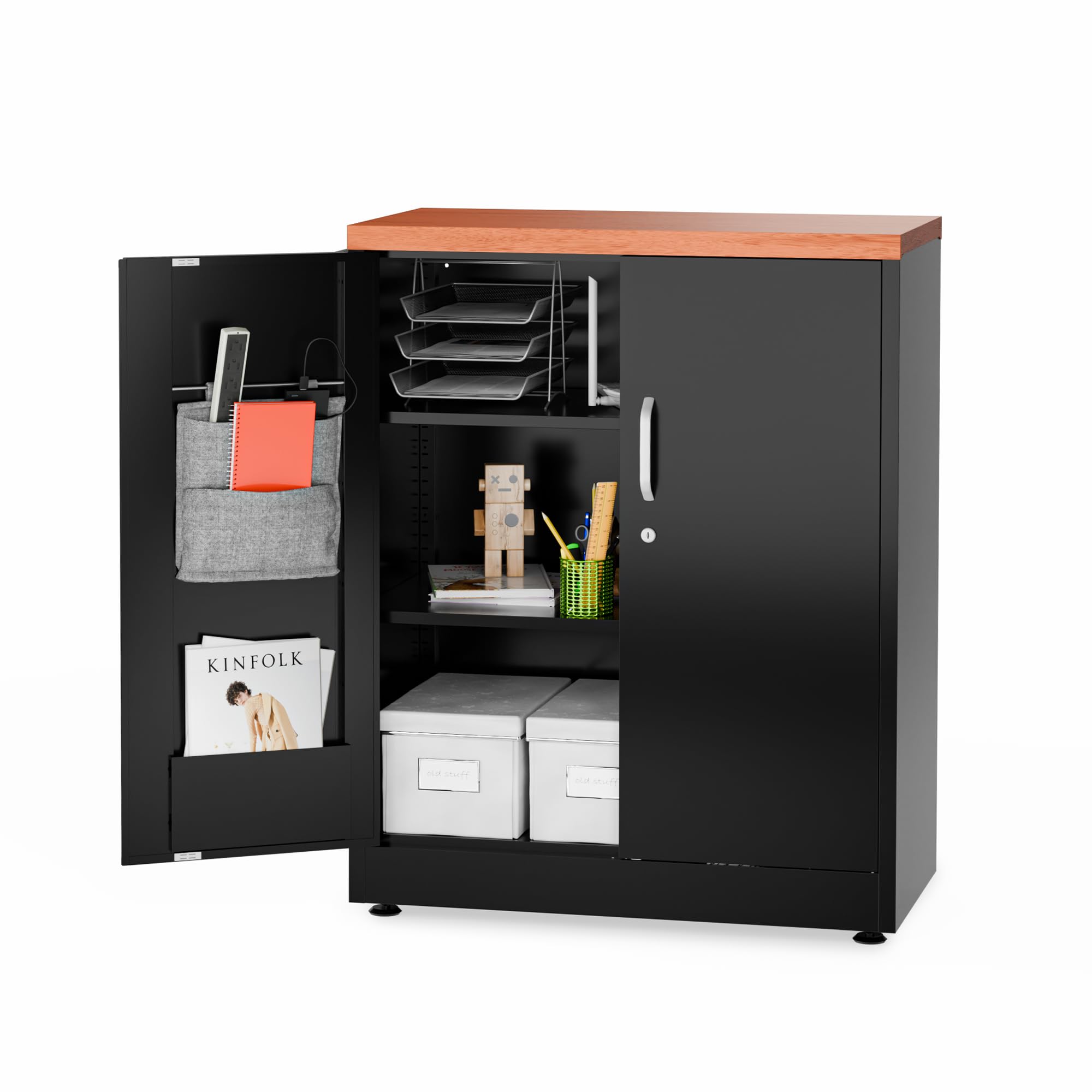 Amazon.com: METALTIGER Metal Storage Cabinet, 40" H Small Cabinet ...