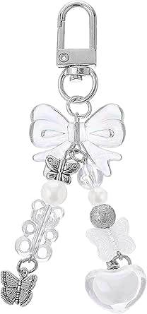 simarro Girly Keychain Silver, Cute Keychain Keyrings For Women Girls ...